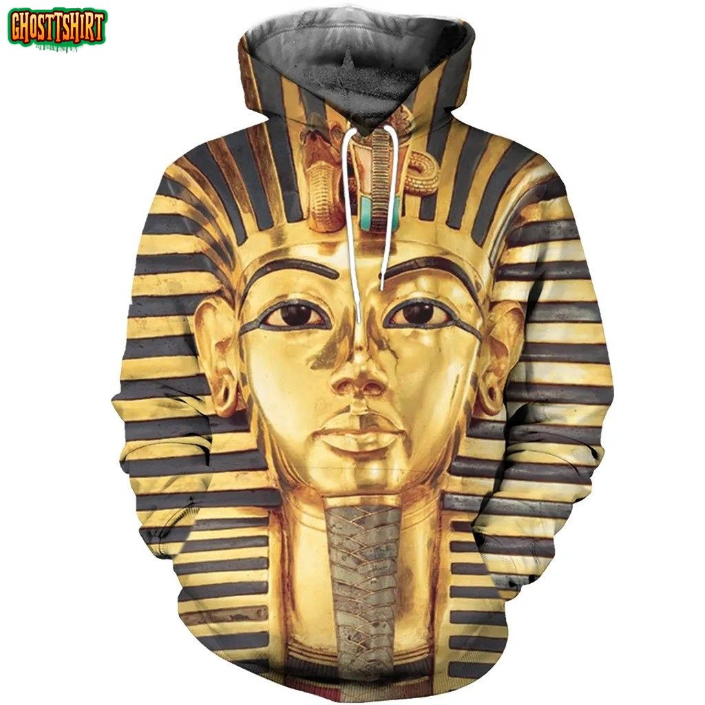 3d Printed Pharaoh Face Art Hoodie