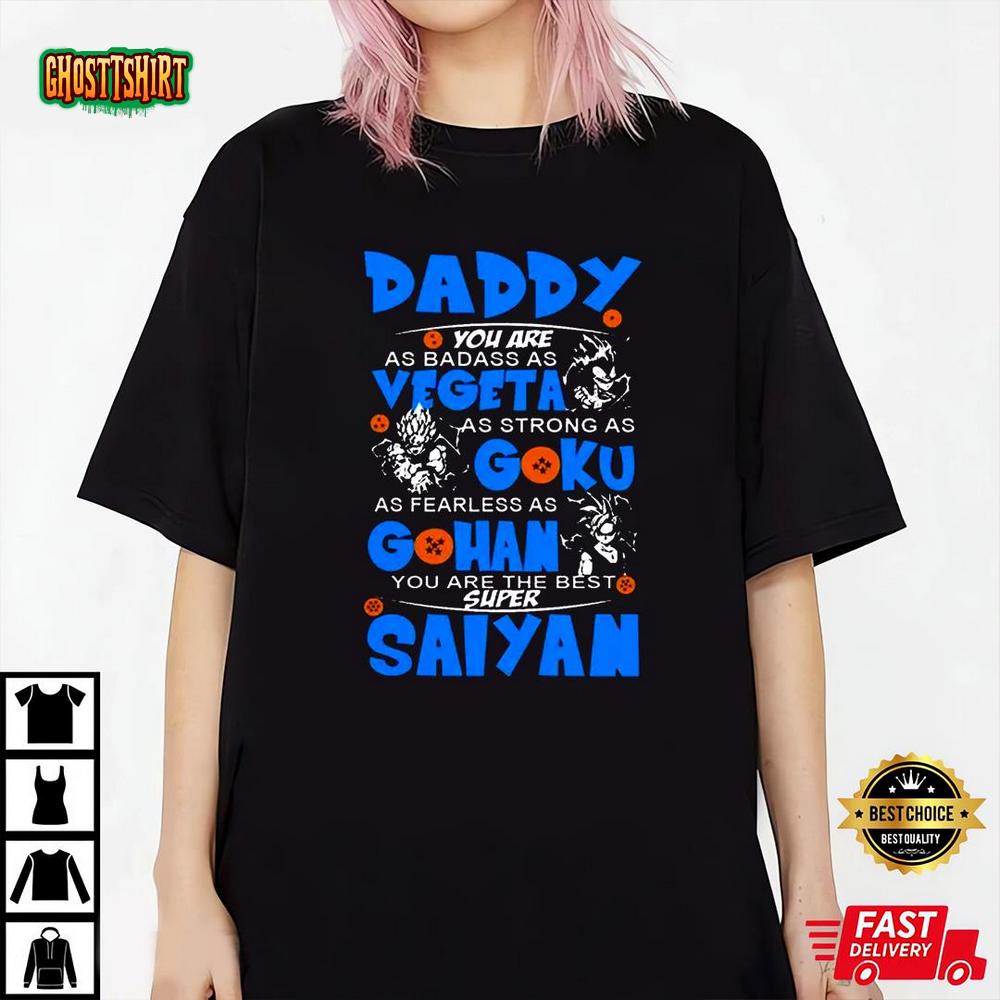 Anime Super Saiyan Dad T Shirts For Men Best Dad For Fathers Day Shirt