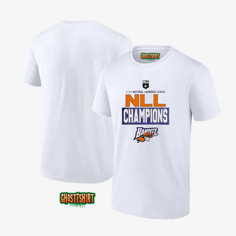 Buffalo Bandits 2025 National Lacrosse League Cup Champions Locker Room Logo T-Shirt